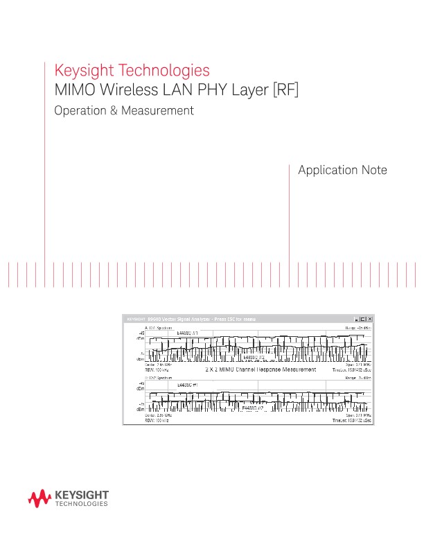 MIMO Wireless LAN PHY Layer Operation and Measurement PDF Asset Page | Keysight